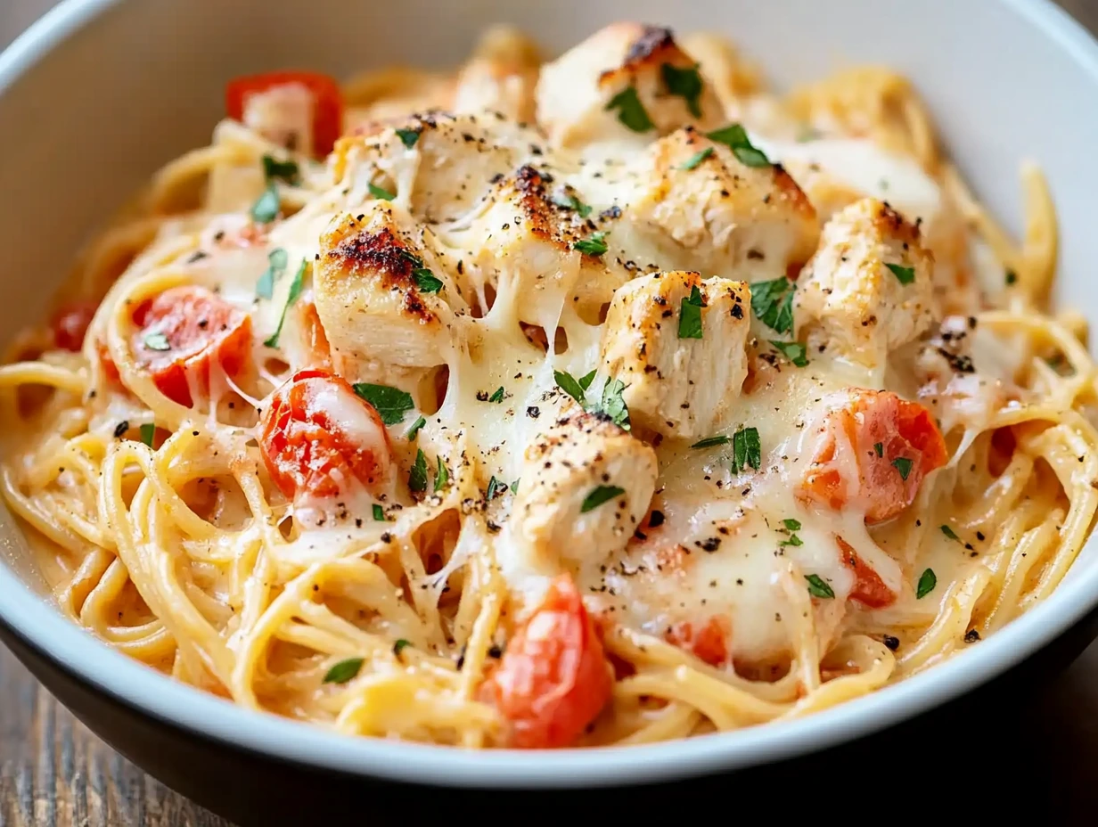 One-Pot Chicken Parmesan Pasta - JuicyTable