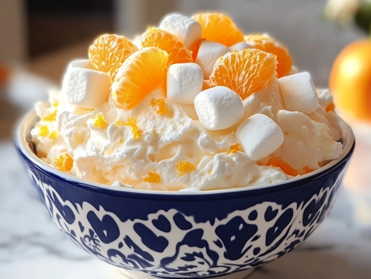 Orange Jello Fluff - JuicyTable