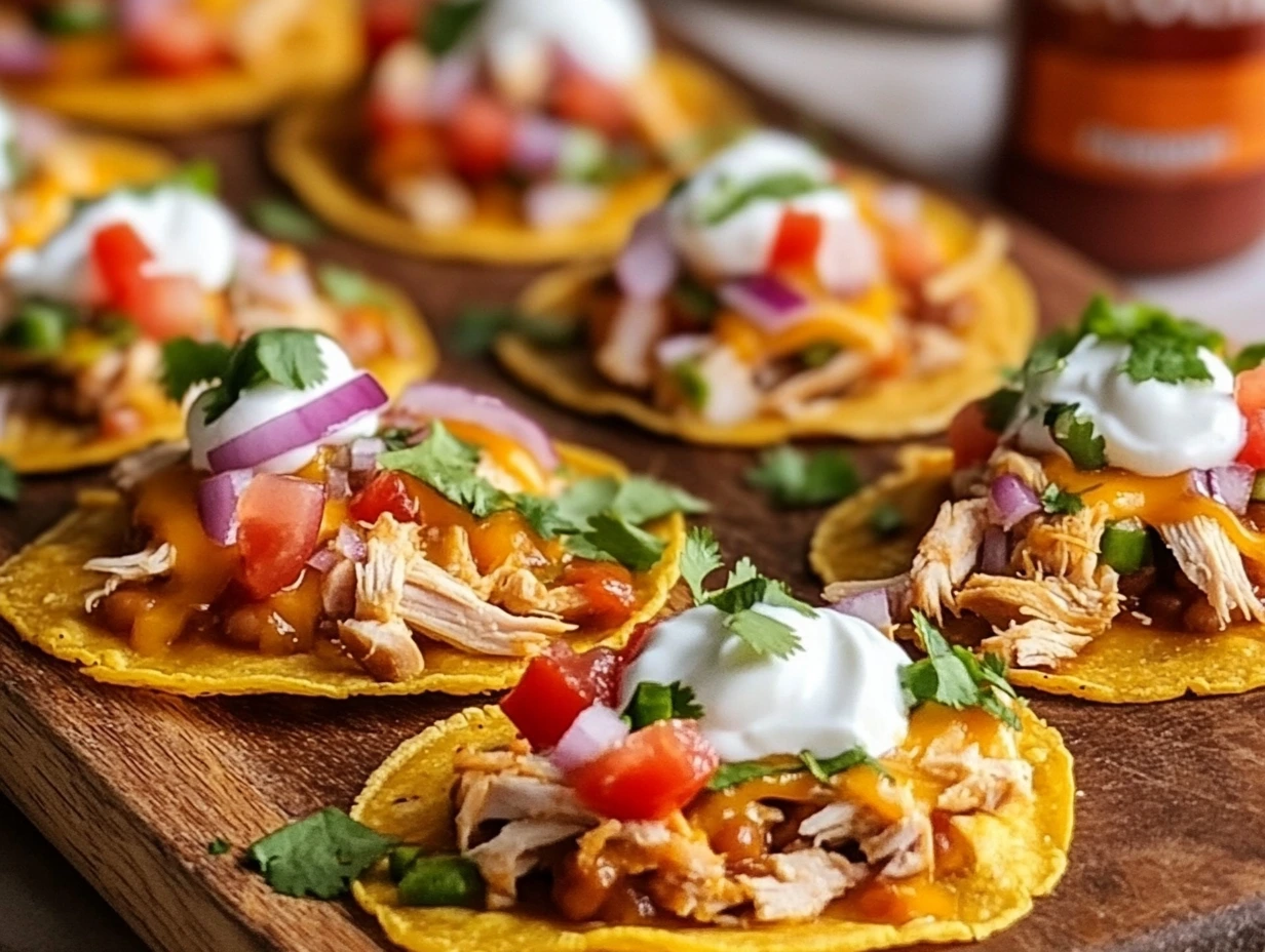Mini Chicken Sheet Pan Tostadas - JuicyTable