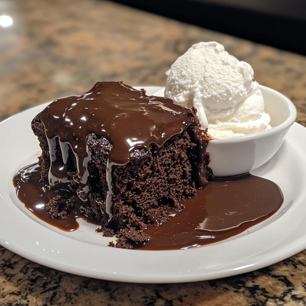 Hot Fudge Chocolate Cake Recipe – Easy, Rich, and Fudgy
