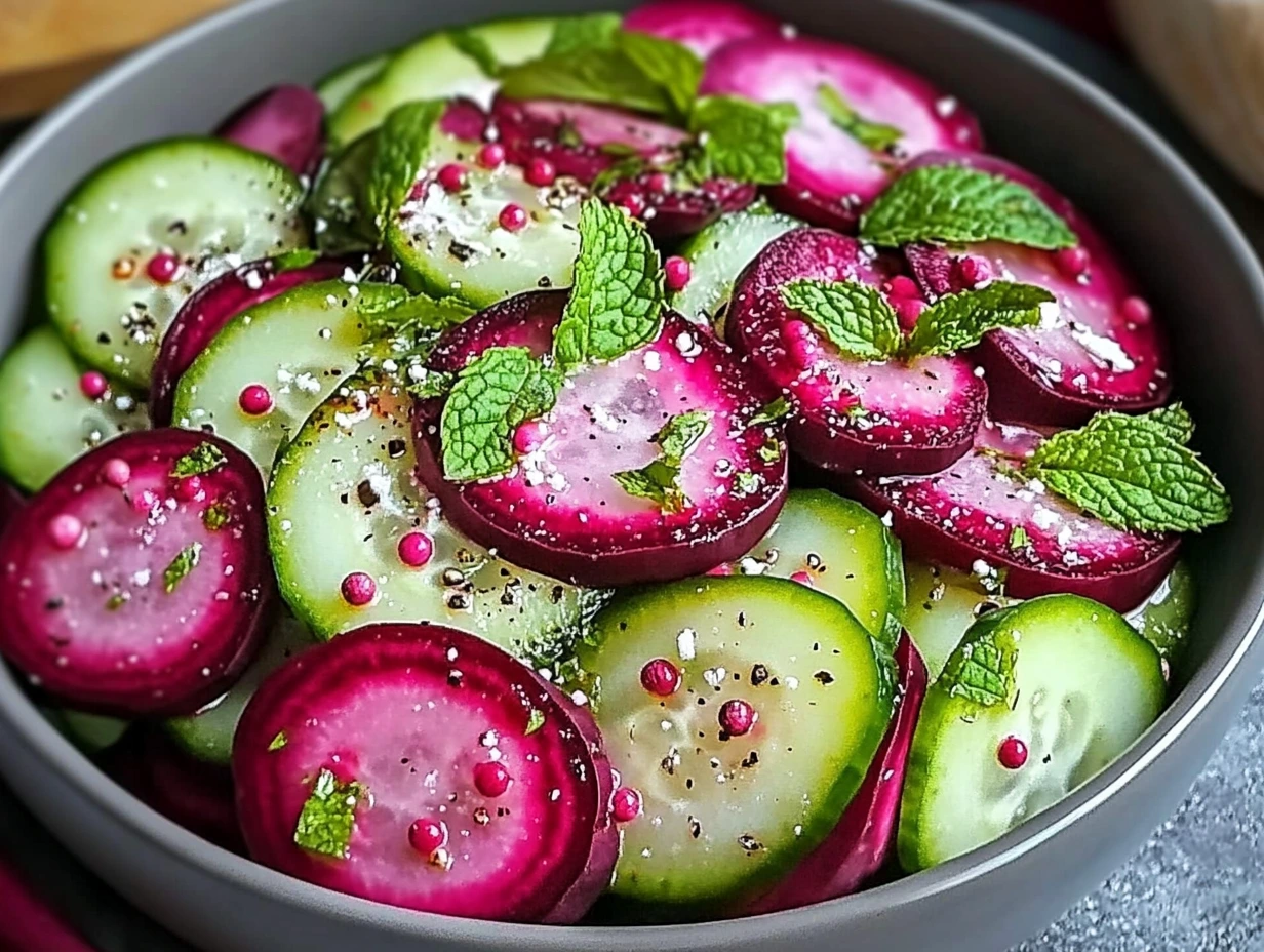 Crisp Cucumber and Beetroot Salad - JuicyTable