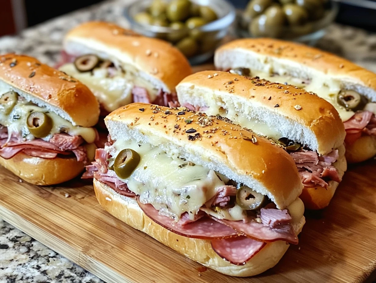 Baked Italian Sub Sandwiches - JuicyTable