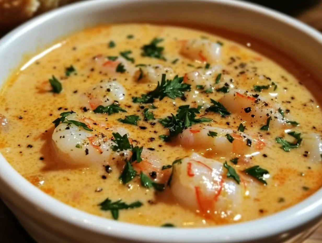 Creamy Crab and Shrimp Seafood Bisque - JuicyTable