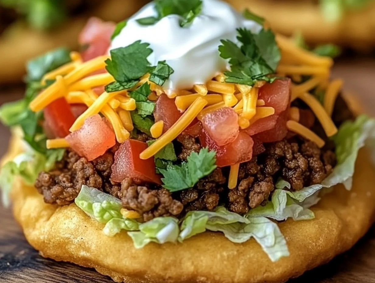Indian Fry Bread Tacos - JuicyTable