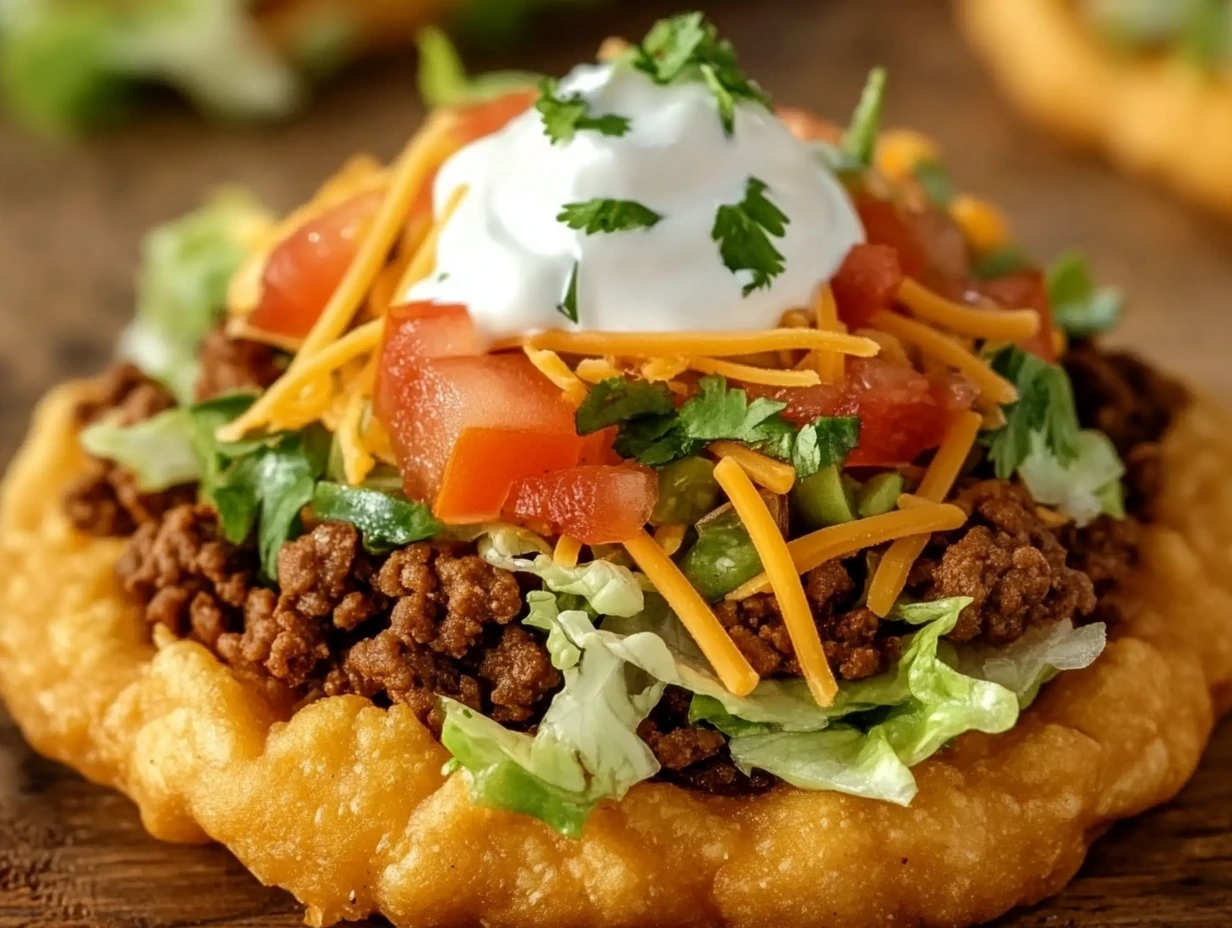 Indian Fry Bread Tacos - JuicyTable