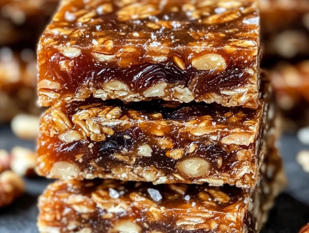 Chewy & Nutritious Date and Walnut Snack Bars - JuicyTable