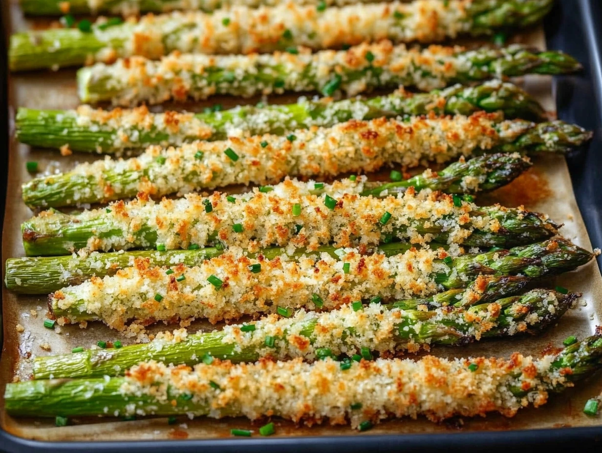 Crispy Parmesan Asparagus Sticks - JuicyTable