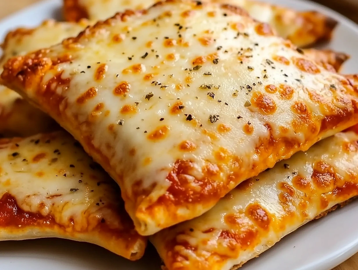 Easy Homemade Easy Cheesy Pizza Pockets - JuicyTable