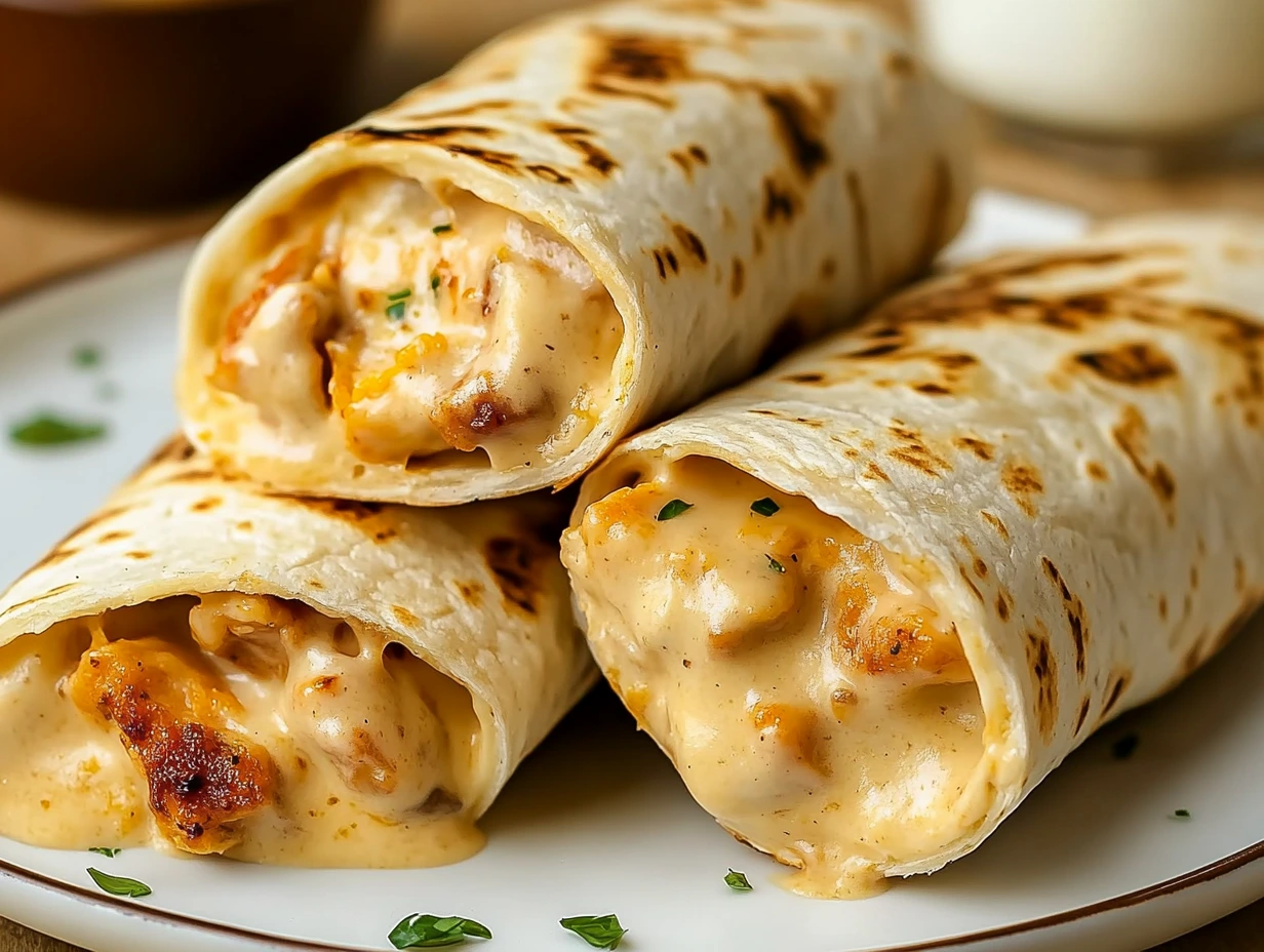 Garlic Chicken Wraps - JuicyTable