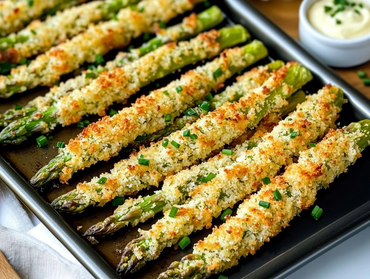 Easy Crispy Parmesan Asparagus Sticks - JuicyTable