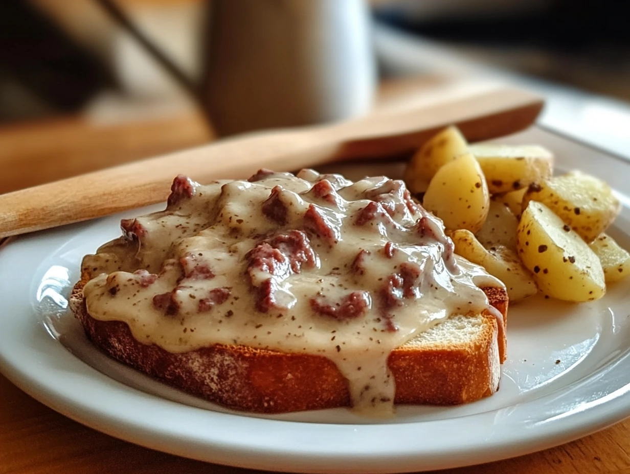 Best Creamed Chipped Beef on Toast - JuicyTable