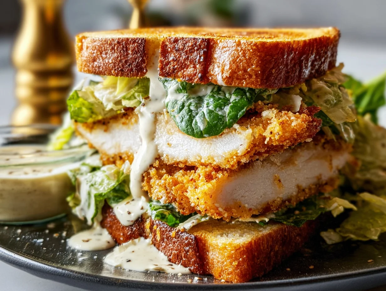 Crispy Chicken Caesar Sandwich - JuicyTable